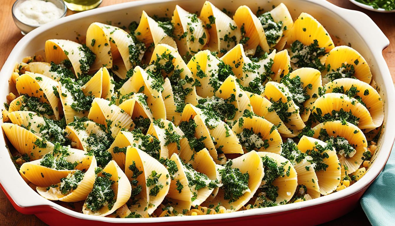 Savory Baked Shells with Gremolata Recipe
