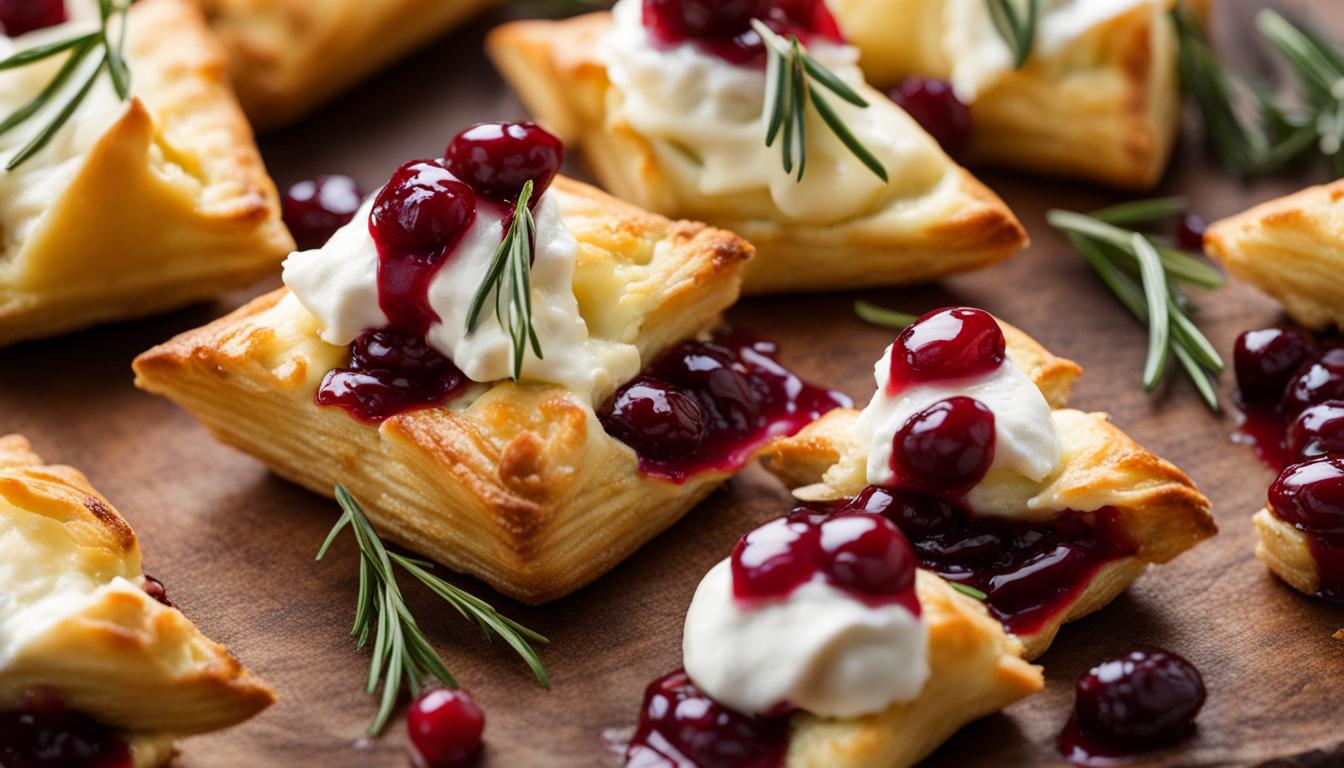 Camembert & Cranberry Puff Pastry Bites Recipe