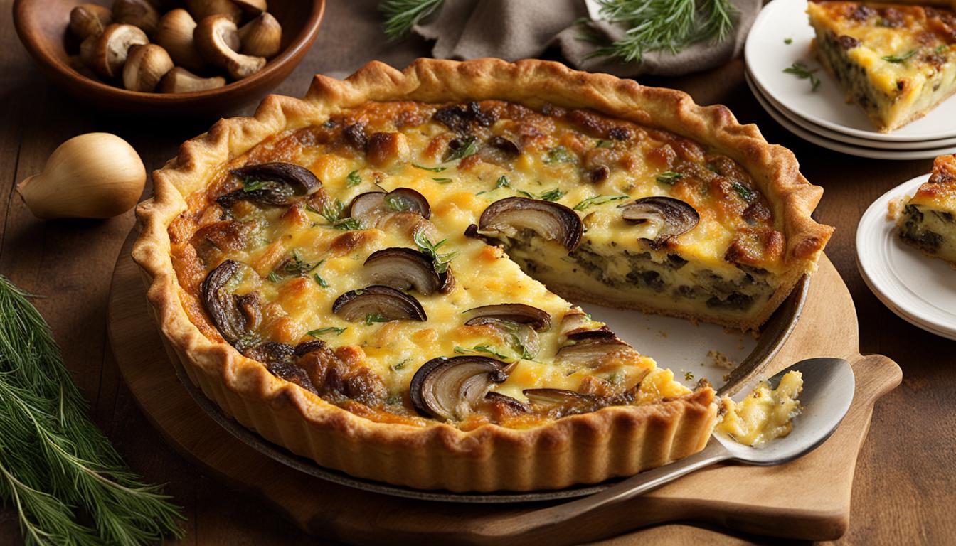Gruyere & Mushroom Quiche: Herbed Crust Recipe