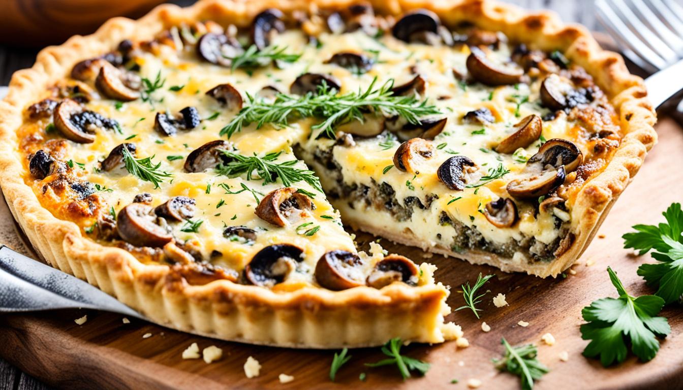 Gruyere & Mushroom Quiche: Herbed Crust Recipe
