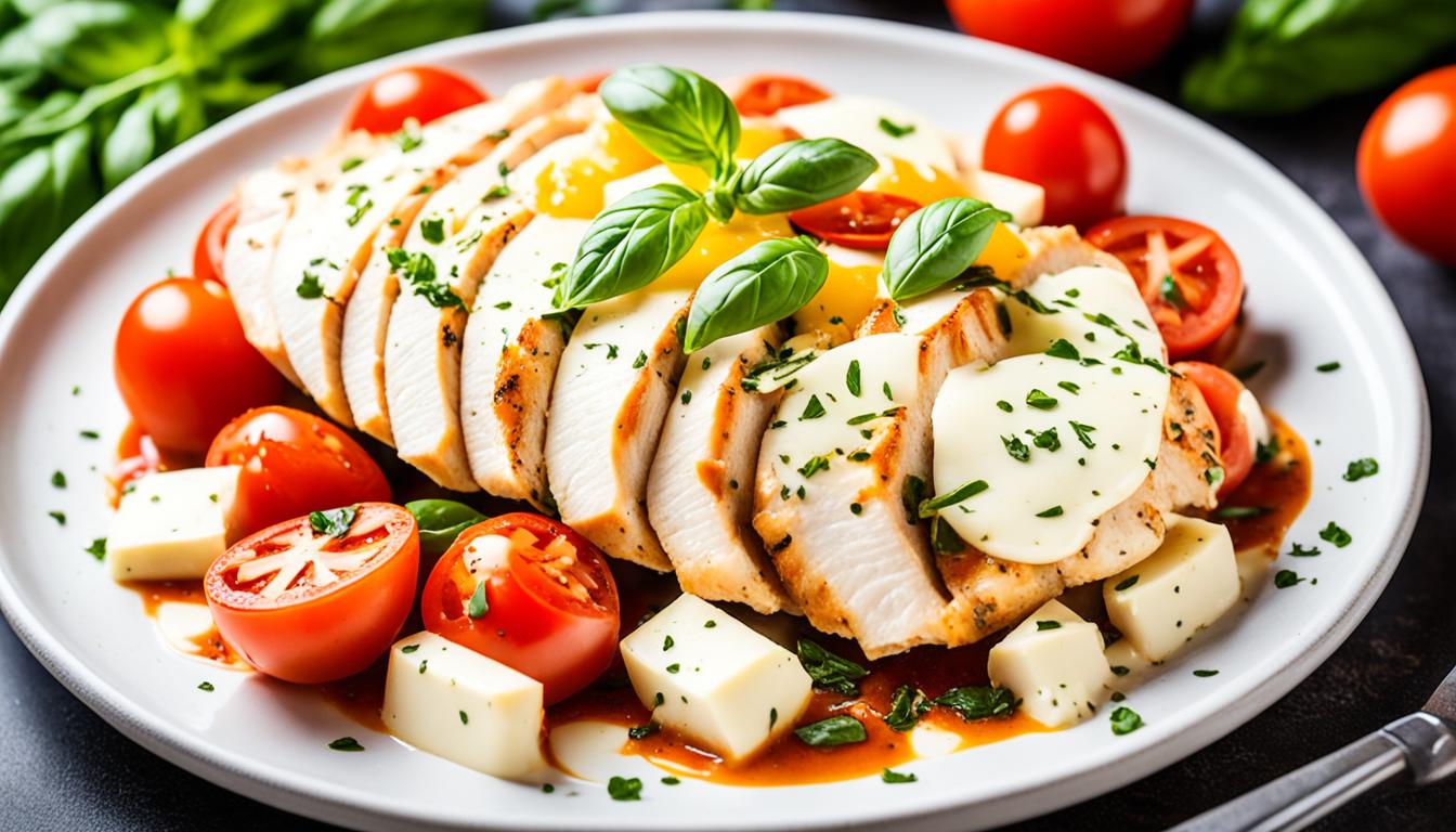 Mozzarella-Stuffed Caprese Chicken Recipe Delight