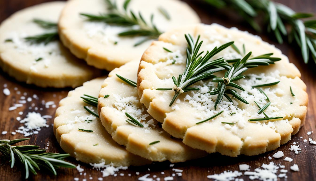 Savory Parmesan Rosemary Shortbread Cookies Recipe