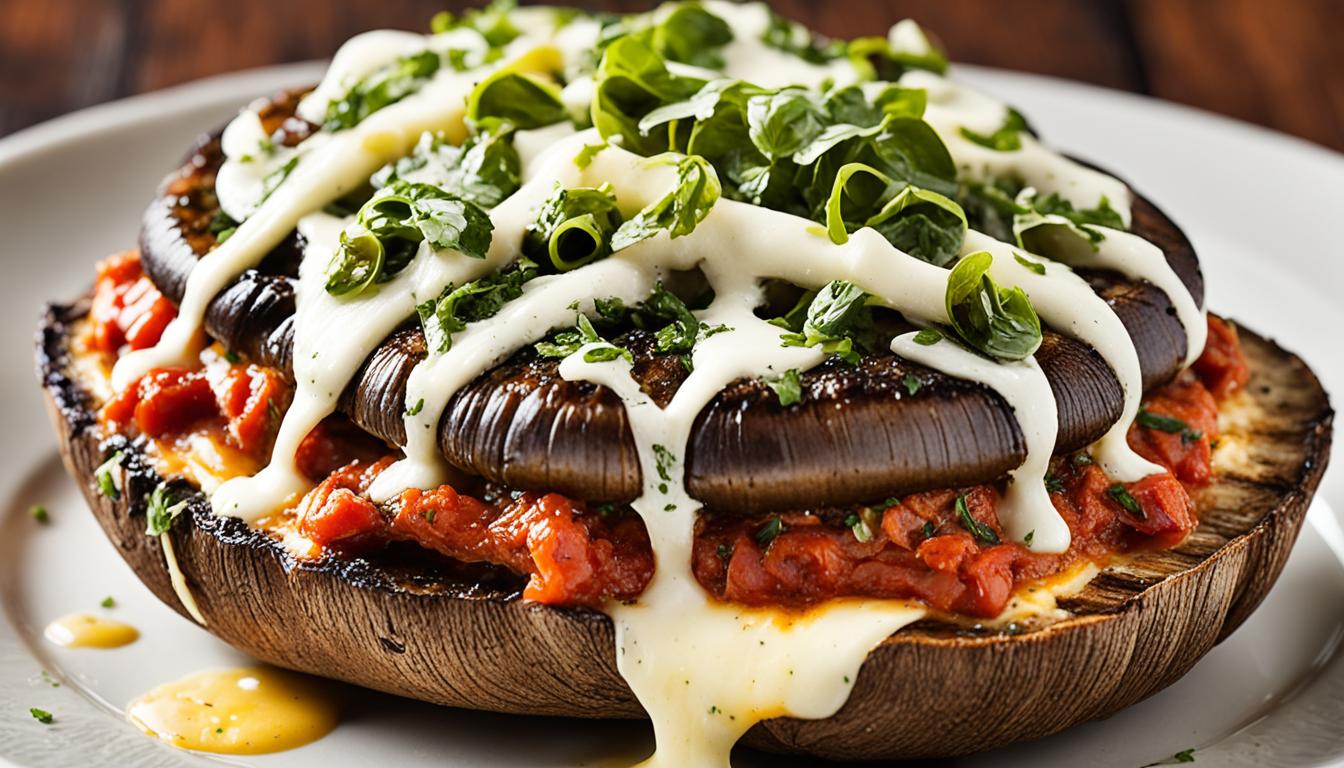 Pesto Mozzarella Stuffed Portobellos Recipe