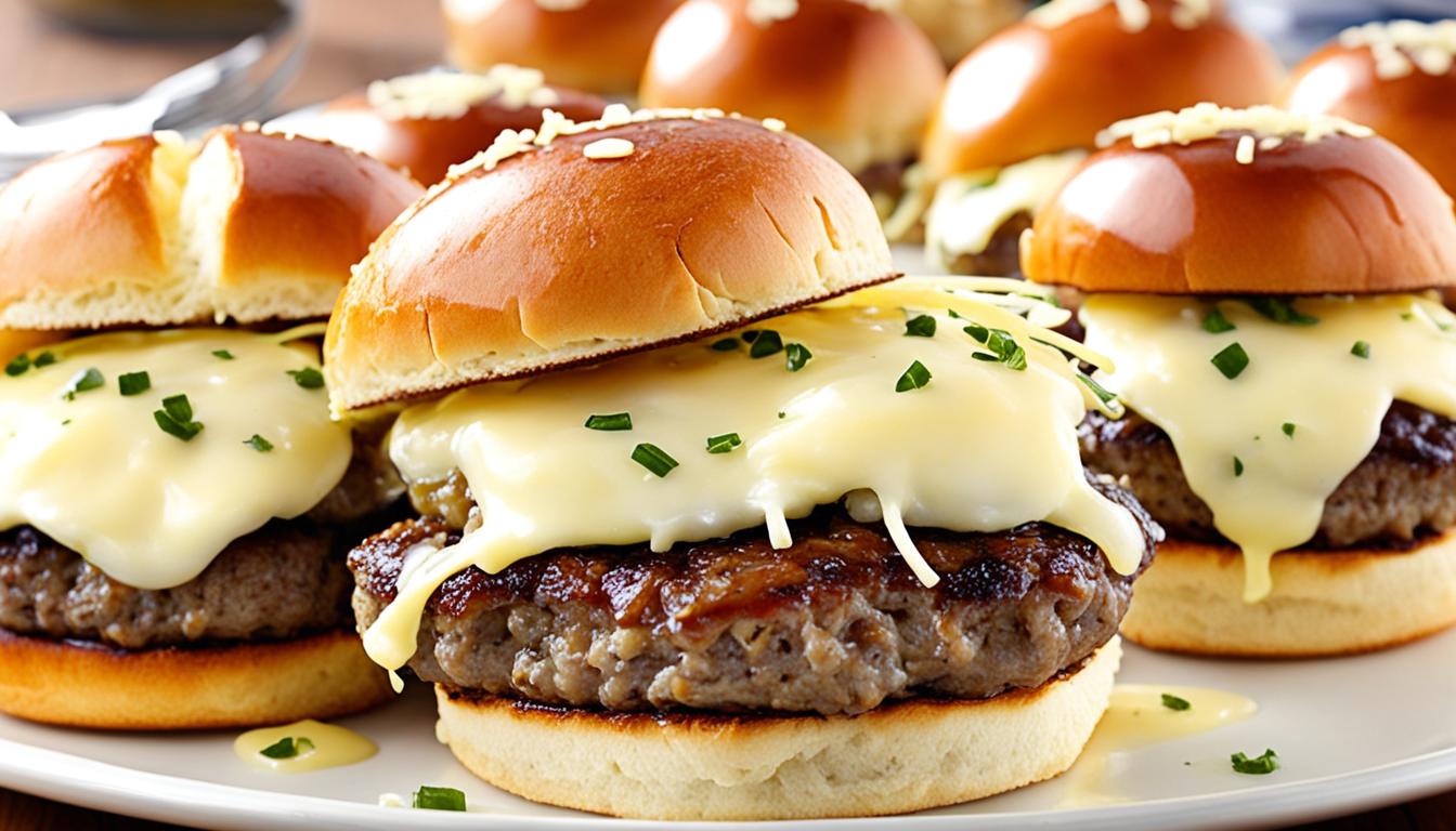 Swiss & Sautéed Onion Sliders with Dijon Mustard Recipe