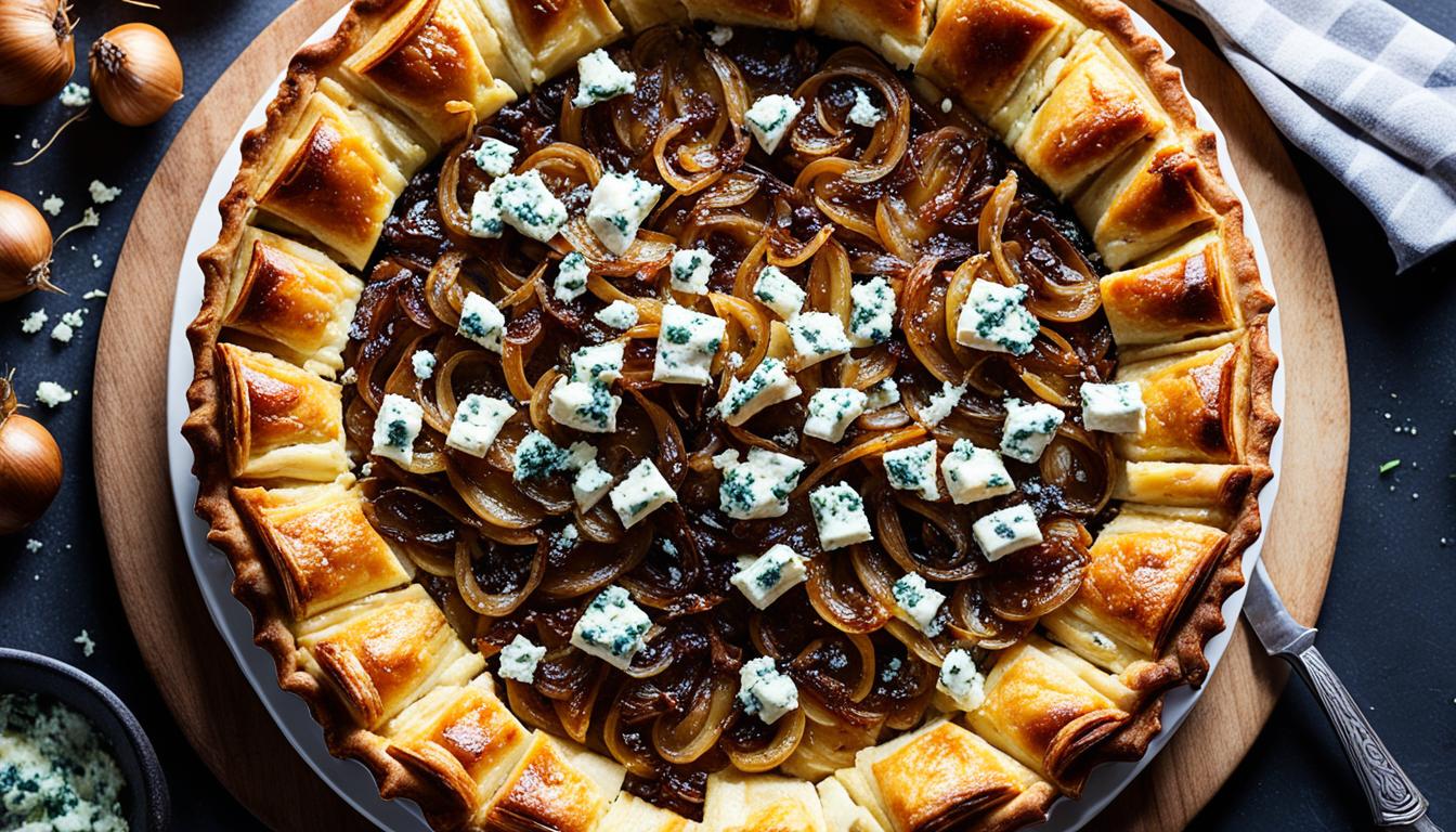 Savory Blue Cheese & Caramelized Onion Tart