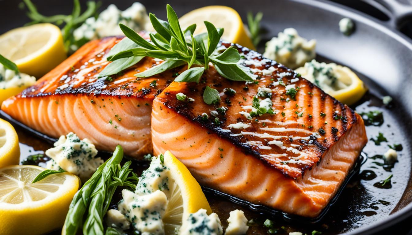 Blue Cheese & Honey Glazed Salmon Recipe Delight