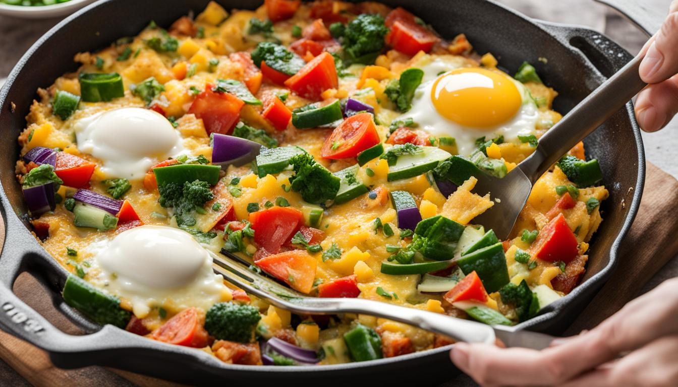 Mixed Cheese & Roasted Veggie Frittata Recipe