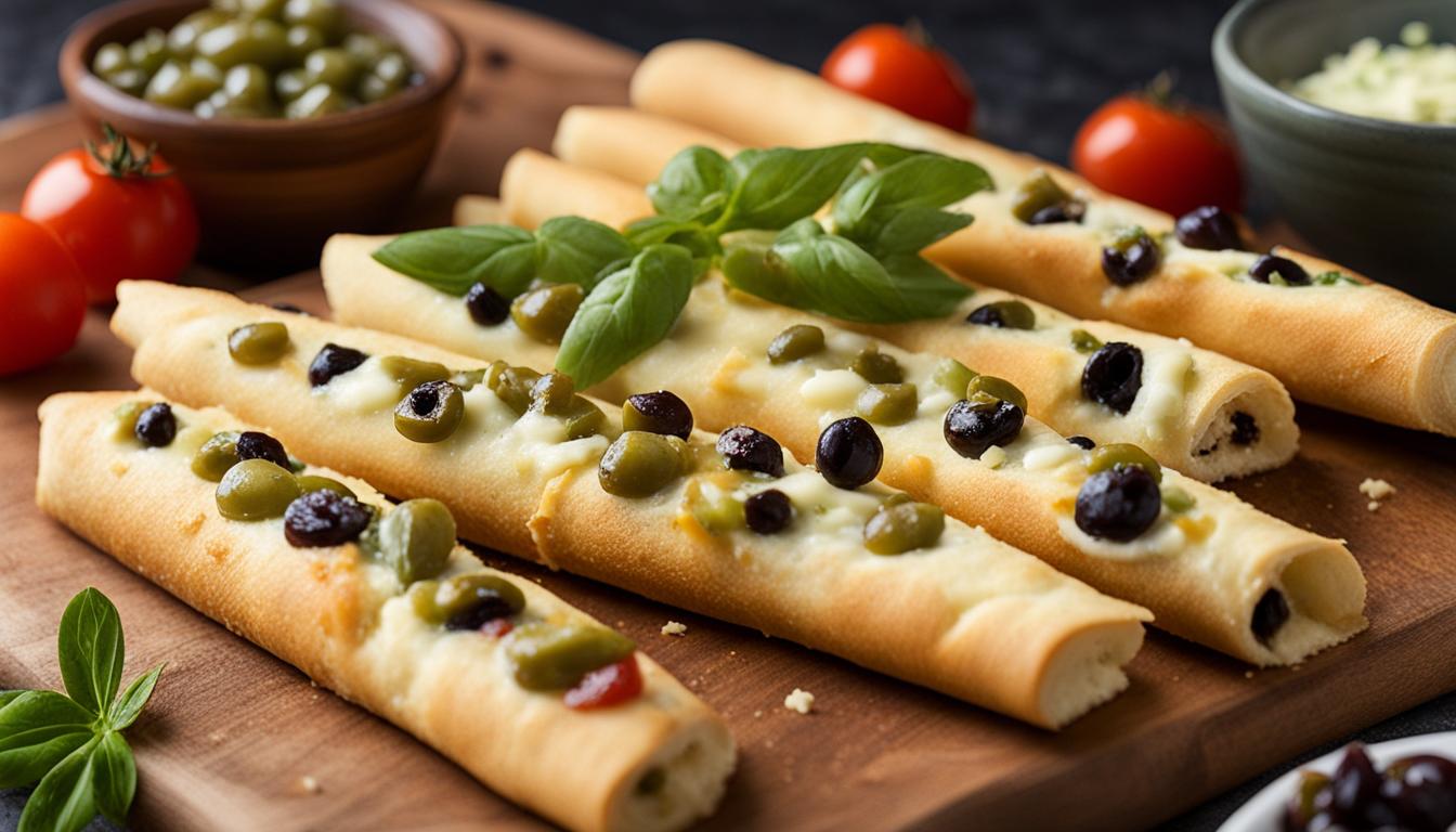 Feta and Olive Stuffed Breadsticks to Wow Guests