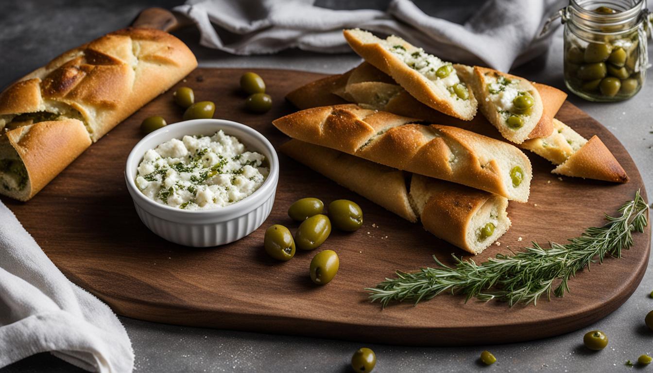 Feta and Olive Stuffed Breadsticks to Wow Guests