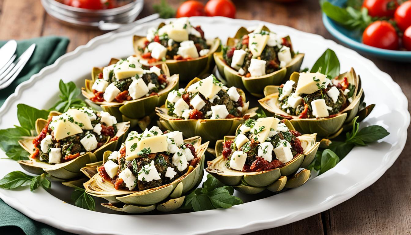 Asiago & Prosciutto Stuffed Artichoke Hearts Recipe