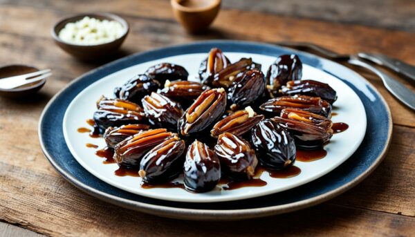 Blue Cheese & Fig Stuffed Dates with Balsamic Glaze