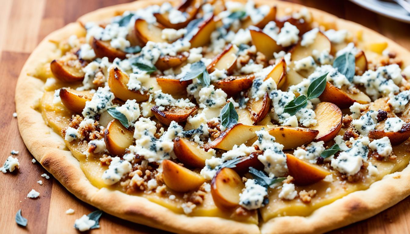 Caramelized Pear and Blue Cheese Flatbread Recipe