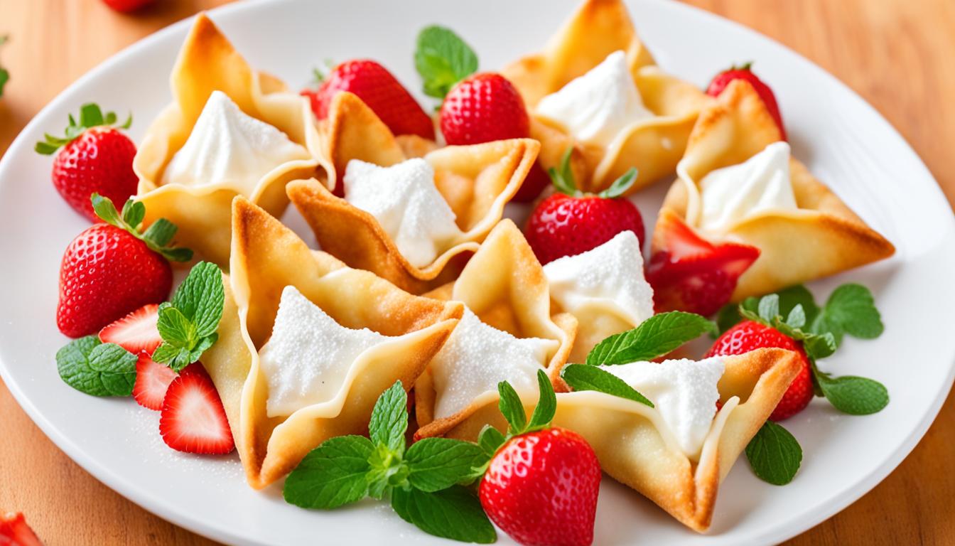 Strawberry & Cream Cheese Wontons Delight